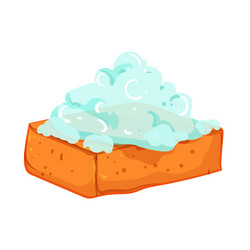 Hygiene sponge kitchen cartoon Royalty Free Vector Image