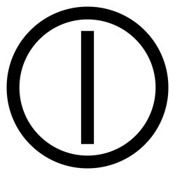 On off push-button symbol sign isolate white Vector Image