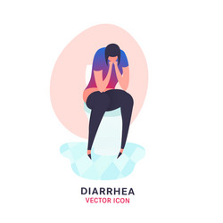 Happy girl icon stick figure Royalty Free Vector Image