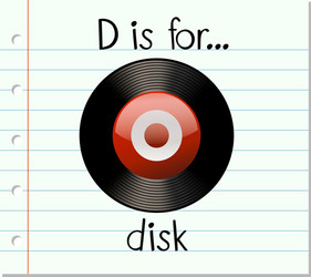 Flashcard letter d is for digging Royalty Free Vector Image