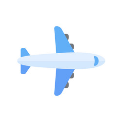 Passenger plane flying in the sky side view Vector Image