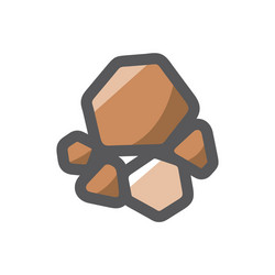 Stones cartoon rock mountains flagstone rocky Vector Image