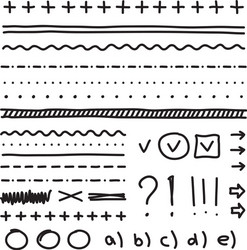 Set of hand drawing elements for select and edit Vector Image