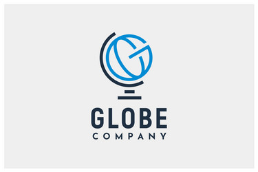 Initial letter c g globe global geographic logo Vector Image
