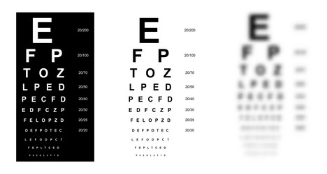 Vector Eye Test Chart Visual Acuity Stock Vector (Royalty, 54% OFF