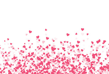 Valentines pattern card with red falling heart Vector Image