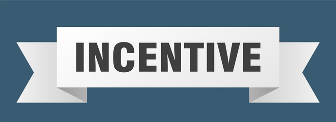 Incentive ribbon isolated band sign Royalty Free Vector