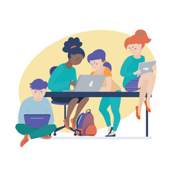 Computer science tutor isolated cartoon Royalty Free Vector