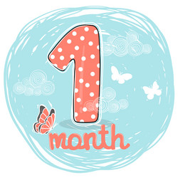 4 months baby Royalty Free Vector Image - VectorStock