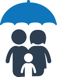 Family insurance icon Royalty Free Vector Image