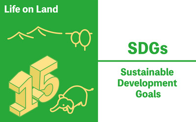 Sdgs goal 15 life on land Royalty Free Vector Image