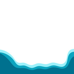 Waves frame set corner water design Royalty Free Vector