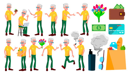 Human growth ages cartoon people old adult Vector Image