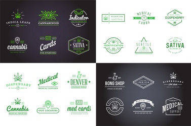 Medical cannabis marijuana sign or label template Vector Image