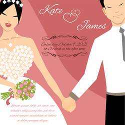 Wedding couple Royalty Free Vector Image - VectorStock