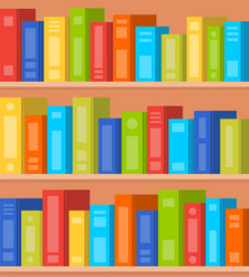 Library book shelf seamless pattern Royalty Free Vector