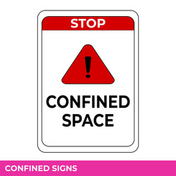 Caution confined space do not enter without Vector Image