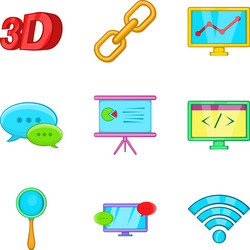 Cordless icons set cartoon style Royalty Free Vector Image