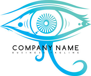 Eye look see logo logotype template art Royalty Free Vector