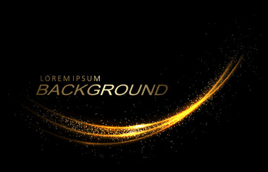 Isolated design element with shiny golden arc Vector Image