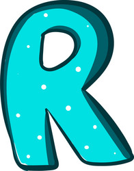 Letter r on white background Royalty Free Vector Image