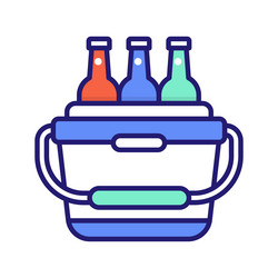 Cooler outline icon style ep Royalty Free Vector Image