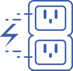 Isolated plug icon fill design Royalty Free Vector Image