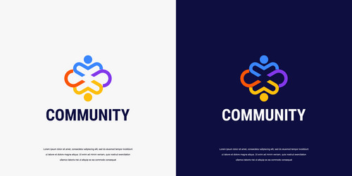 Digital community logo circle logo Royalty Free Vector Image