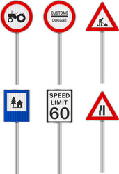 Road signs set 2 Royalty Free Vector Image - VectorStock