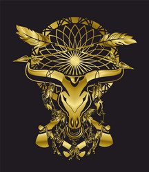 Horned Devil Skull Royalty Free Vector Image - VectorStock