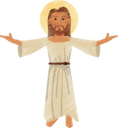 Close-up of jesus christ Royalty Free Vector Image