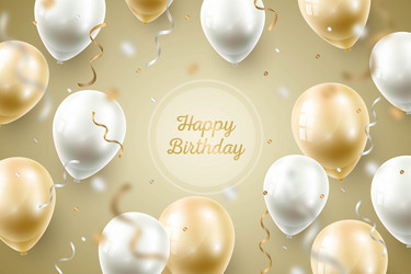 Realistic birthday background design Royalty Free Vector