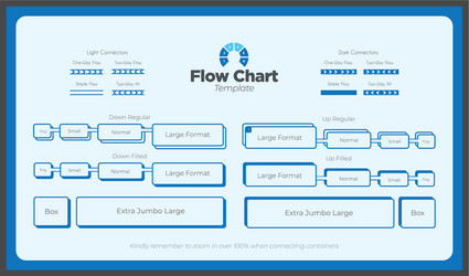 Bold and modern flow chart template Royalty Free Vector