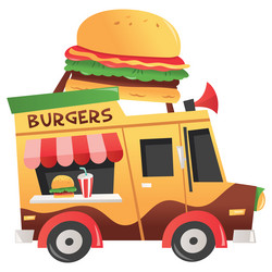 Cartoon hamburger Royalty Free Vector Image - VectorStock
