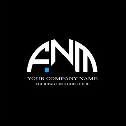 Fnm letter logo creative design with graphic Vector Image