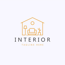 Logo minimalism design interior business Vector Image