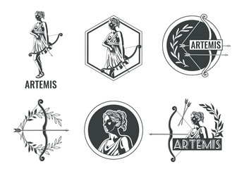 Artemis Greek Mythology Drawing