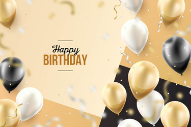 Realistic birthday background design Royalty Free Vector