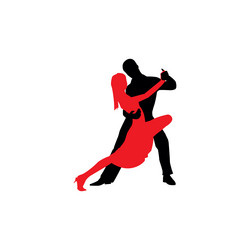 Latin dancers silhouettes Royalty Free Vector Image