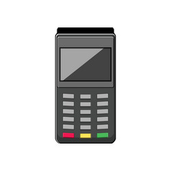 Pay pos terminal cartoon Royalty Free Vector Image
