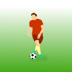 Chest control football player Royalty Free Vector Image