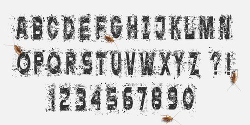 Trash typography dirty font lettering typeface Vector Image