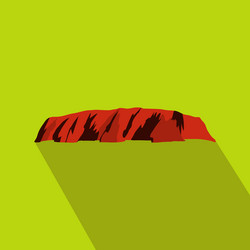 Uluru australia landmark cartoon Royalty Free Vector Image