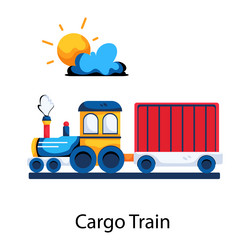 Cargo train Royalty Free Vector Image - VectorStock