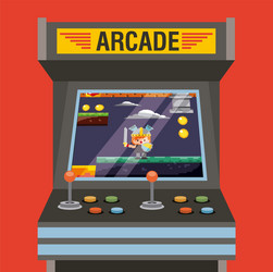 Arcade game screen copy space on interface Vector Image