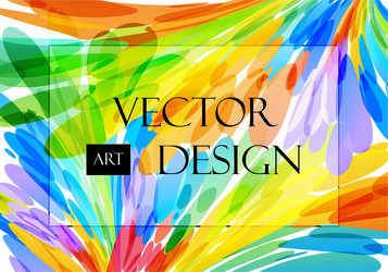 Colorful abstract brush strokes on white Vector Image