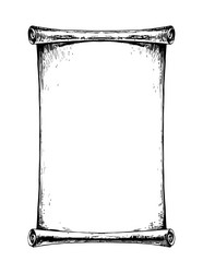 Horizontal scroll paper ancient shape Royalty Free Vector