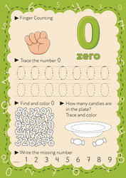 Children educational cards with numbers Royalty Free Vector