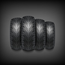 Car tires design isolated on white background Vector Image