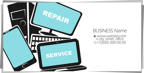 Computer Hardware Visiting Card Design